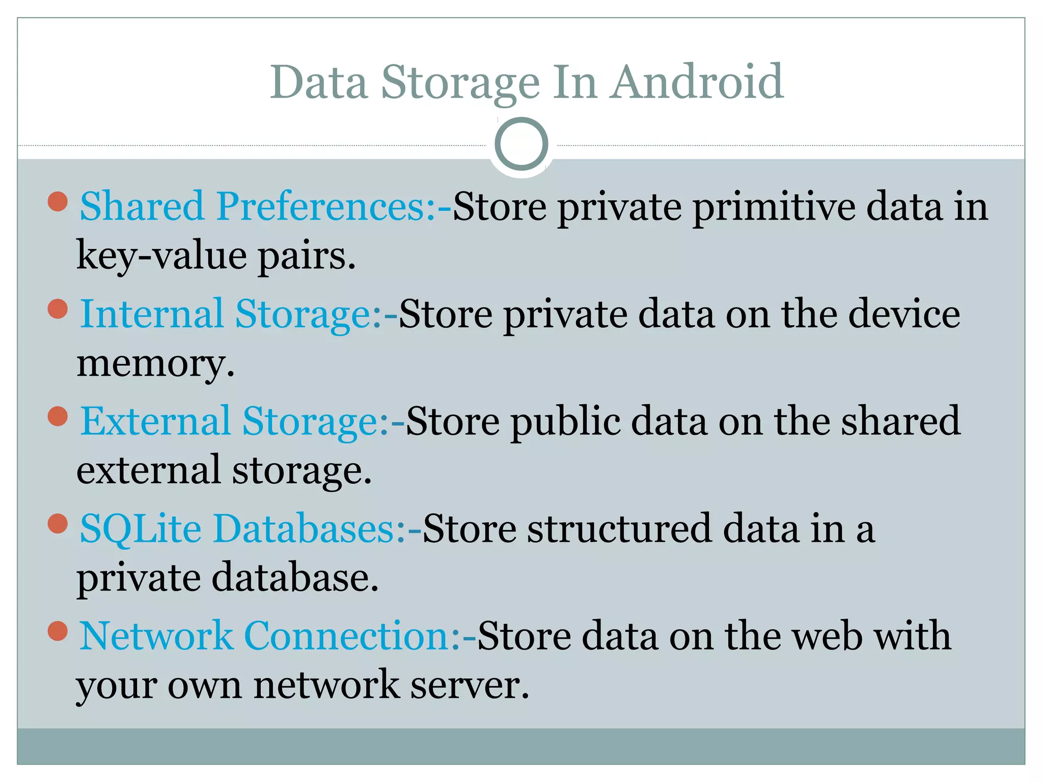 Data Storage In Android | PPT