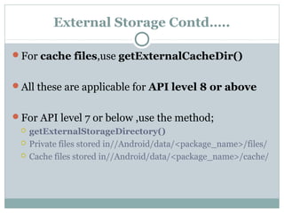 Data Storage In Android | PPT