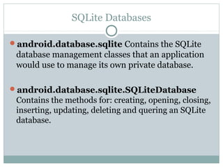 Data Storage In Android | PPT
