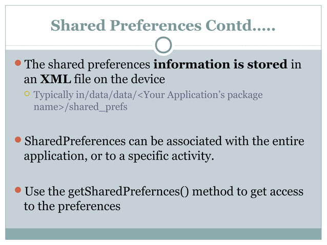 Data Storage In Android | PPT