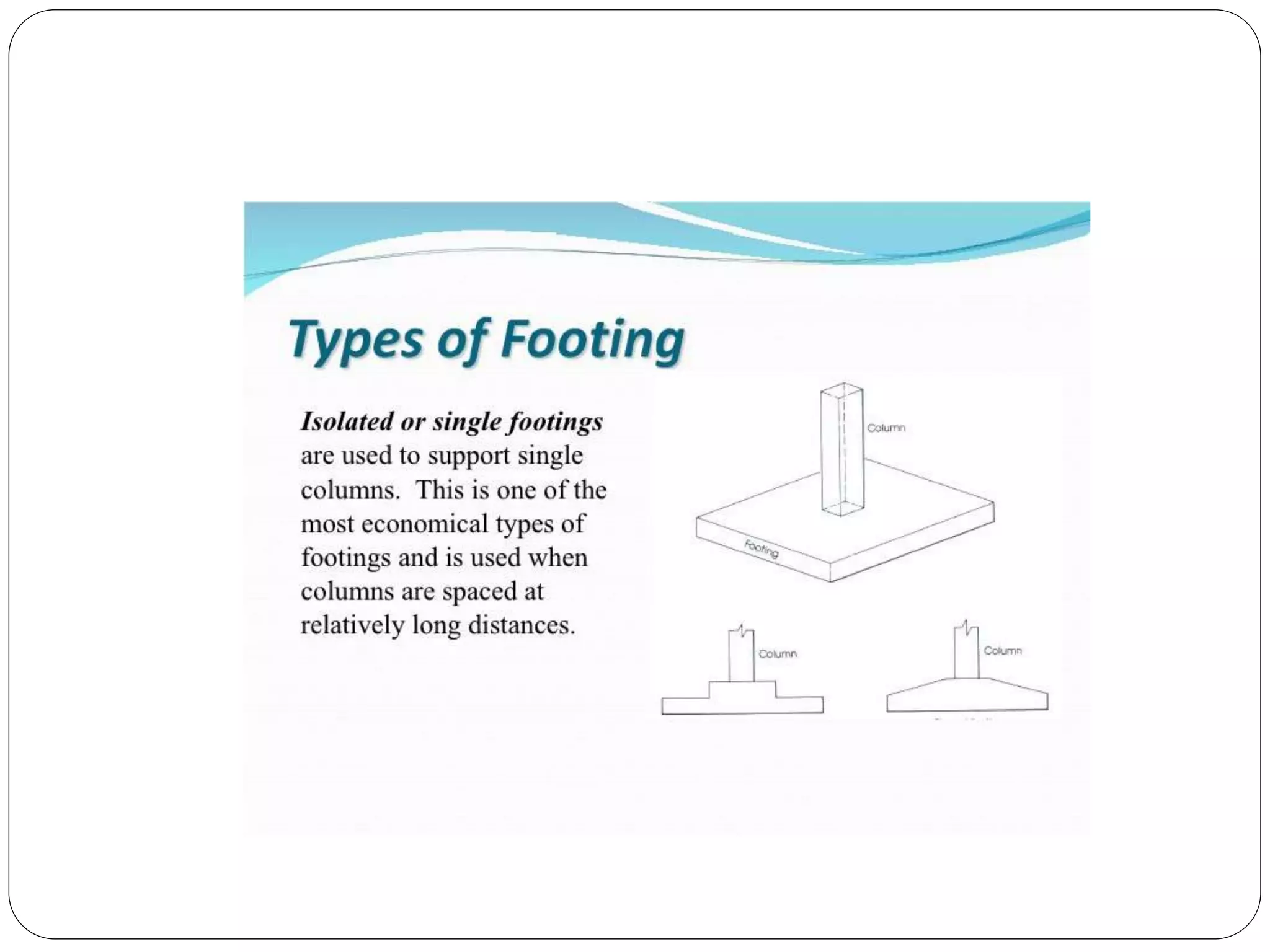 Types of isolated footing and design | PPTX
