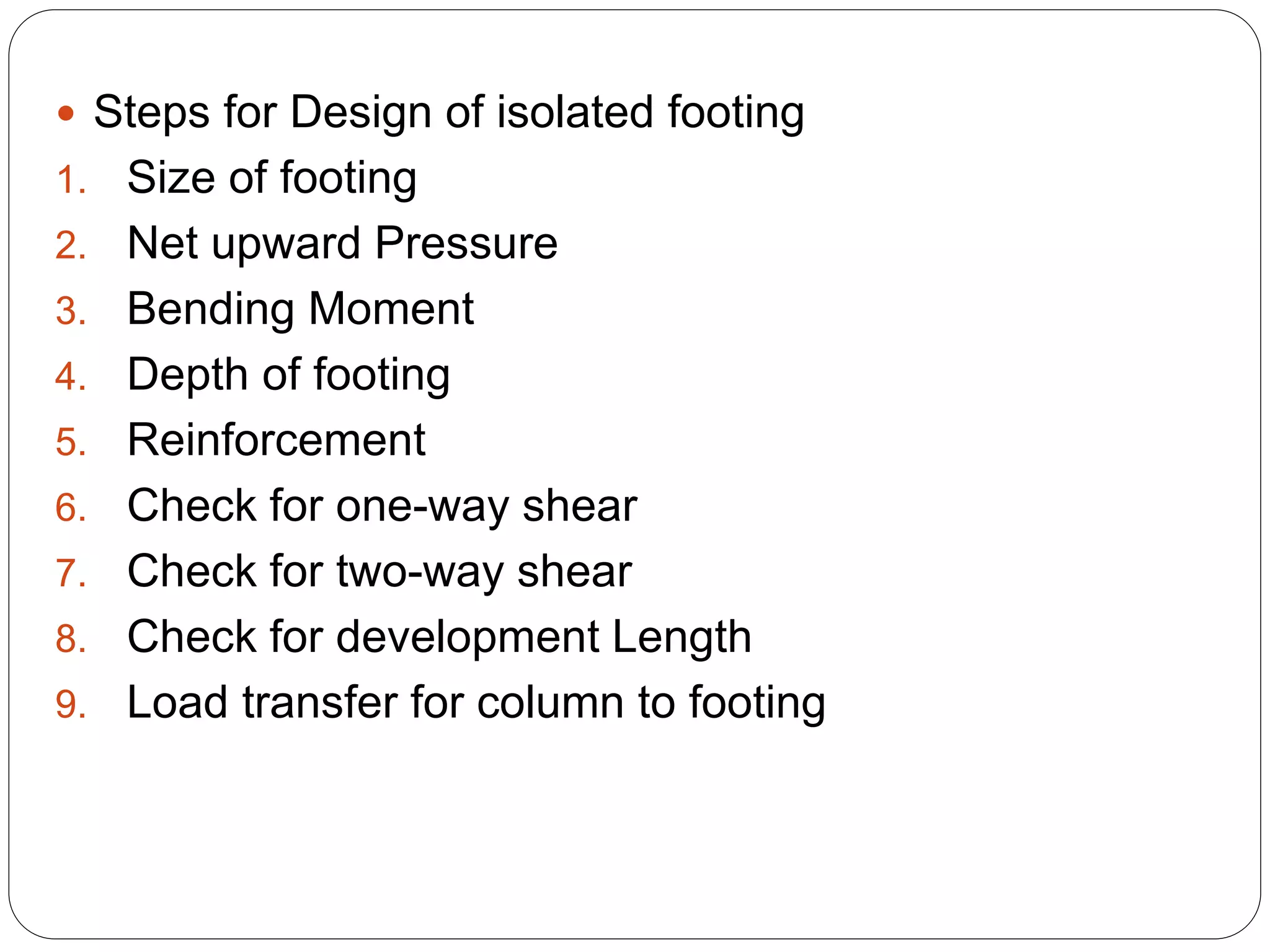Types of isolated footing and design | PPTX
