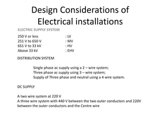 Electrical System Design | PPTX