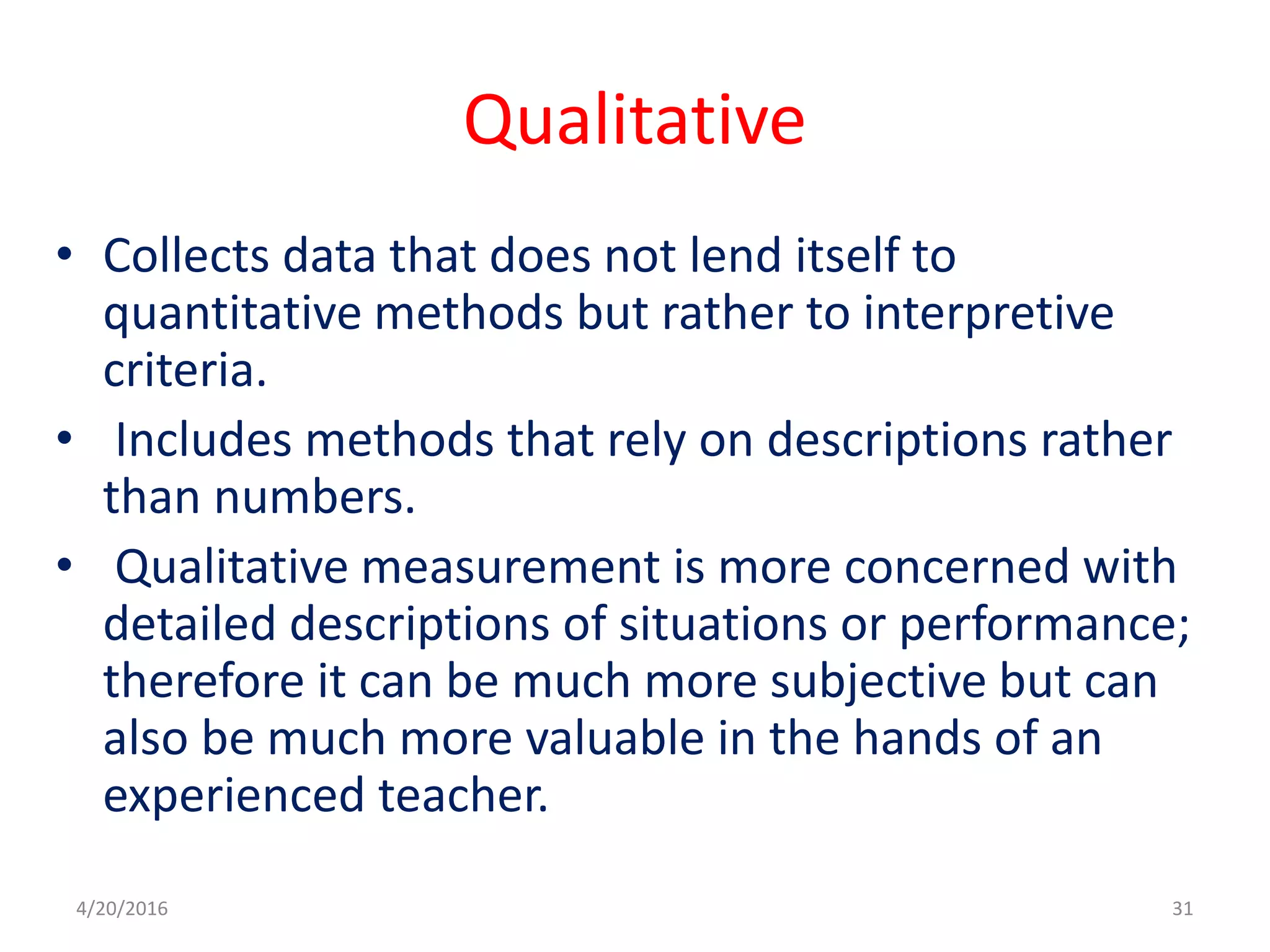 Assessment in Pre-School and Primary School | PPTX