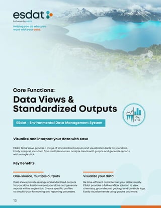 ESdat Environmental Data Management Software Full Brochure | PDF