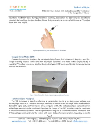 TN013 ESD Failure Analysis of PV Module Diodes and TLP Test Method | PDF