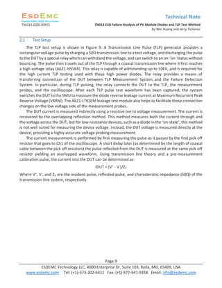 TN013 ESD Failure Analysis of PV Module Diodes and TLP Test Method | PDF