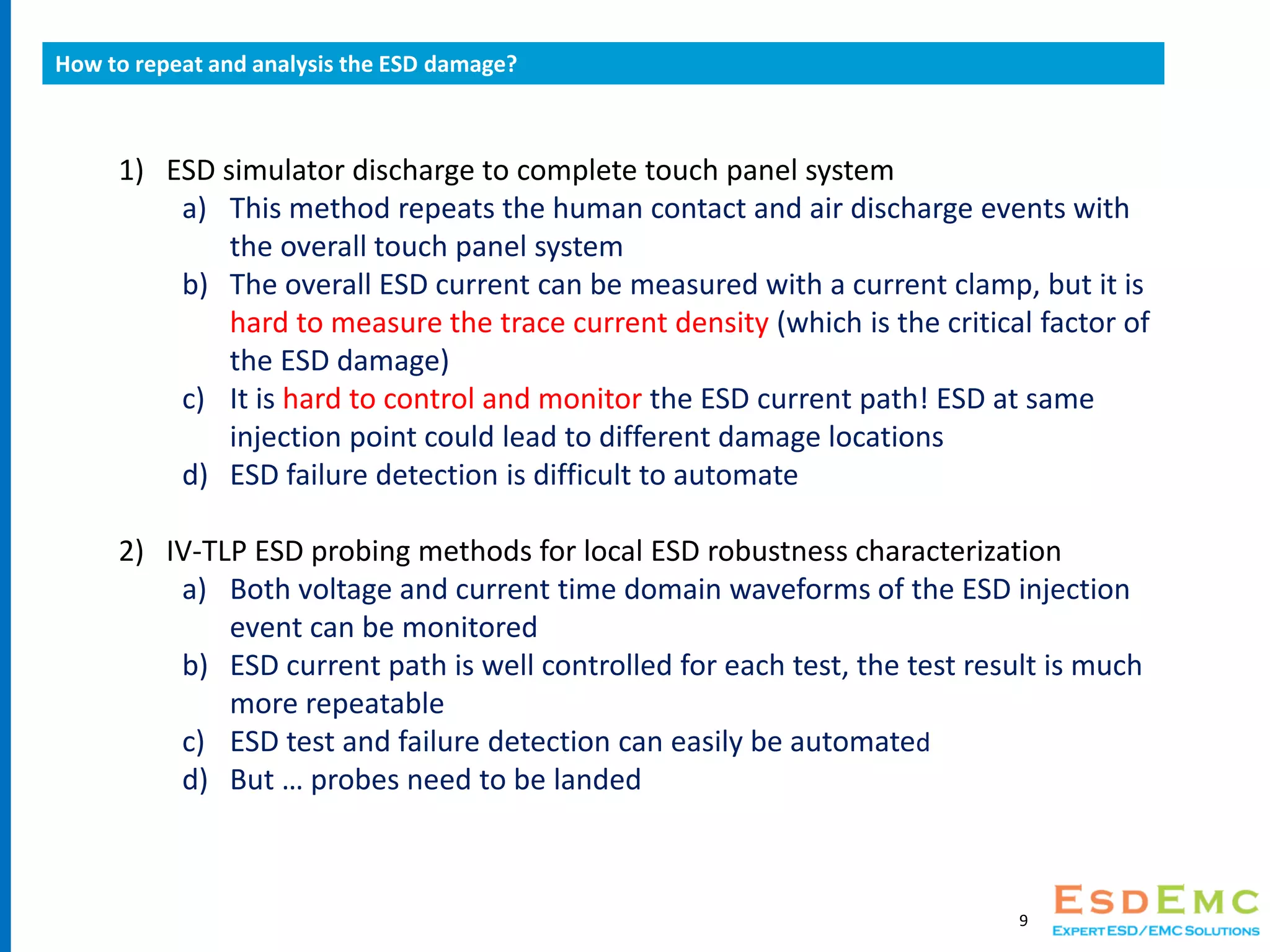 ESDEMC TS003 Characterizing Touch Panel Sensor ESD Failure with IV ...