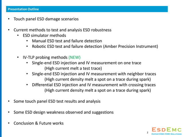 ESDEMC TS003 Characterizing Touch Panel Sensor ESD Failure with IV ...