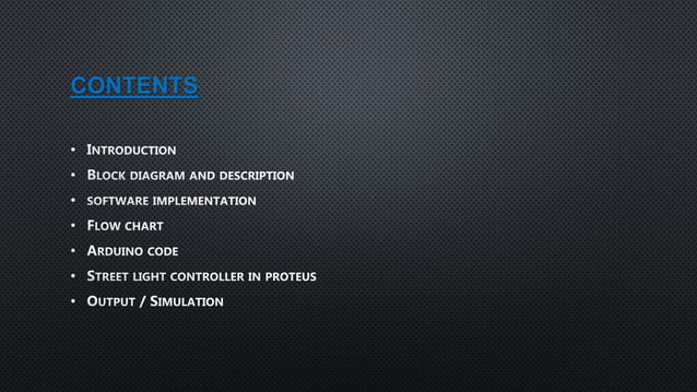 Automatic Street Light Controller Using Arduino | PPTX