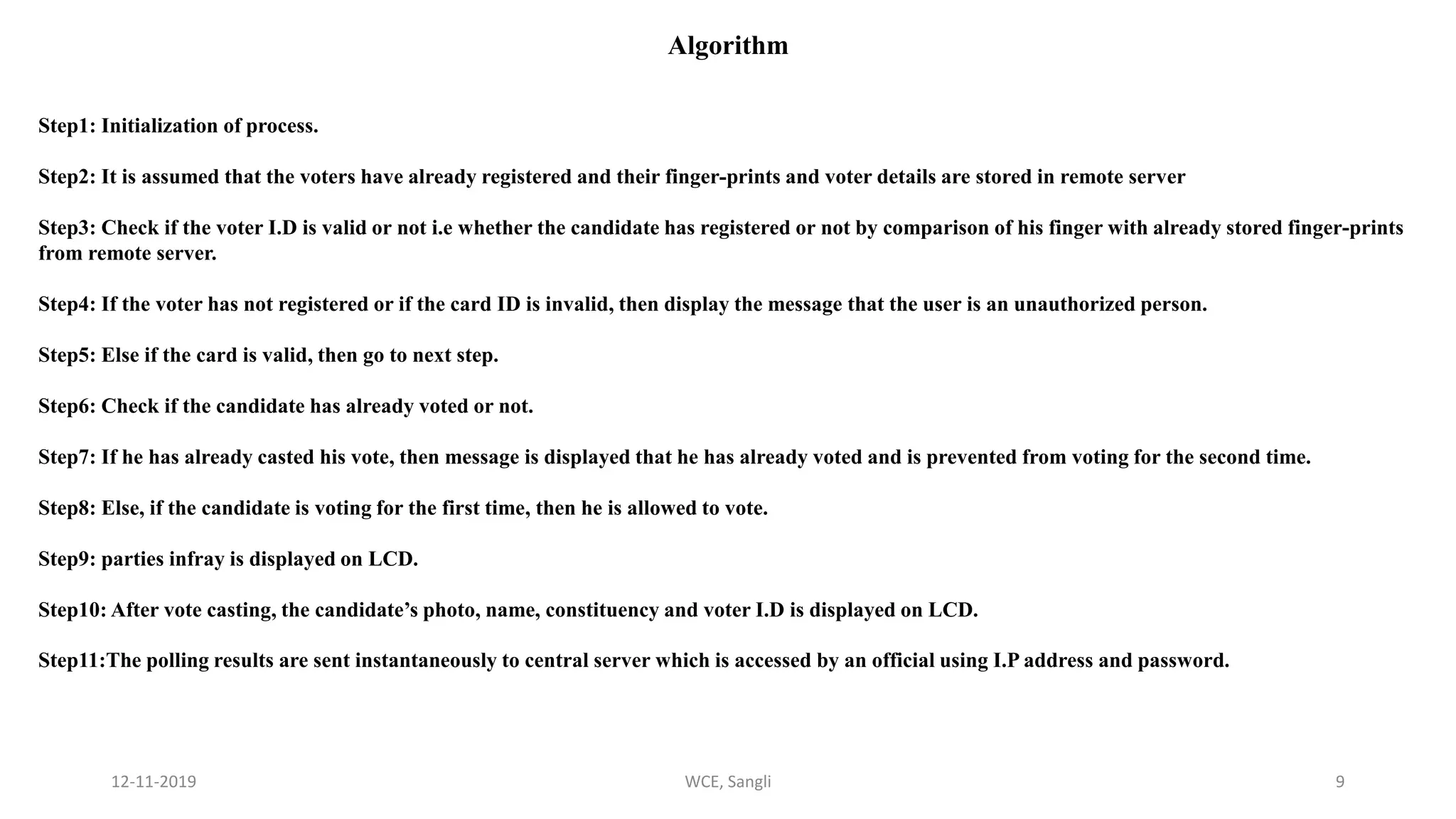 Biometric System Based Electronic Voting Machine Using Arm Micro ...