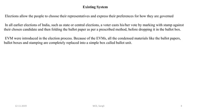 Biometric System Based Electronic Voting Machine Using Arm Micro Controller Pptx Computing