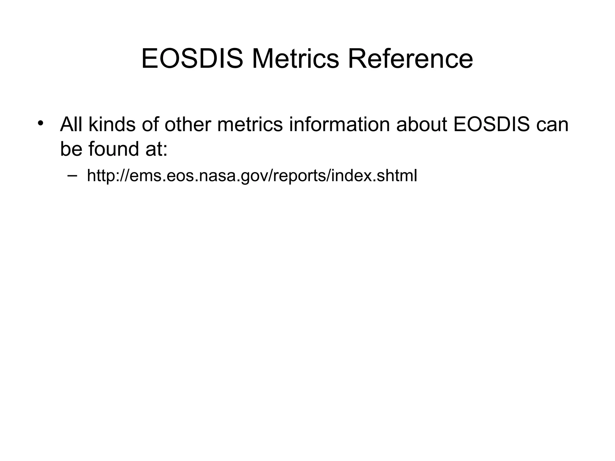 EOSDIS Status | PPT