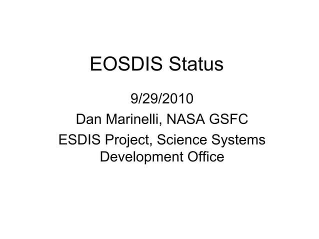 EOSDIS Status | PPT