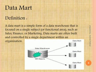 data warehouse , data mart, etl | PPT
