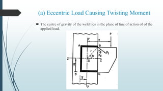Eccentric Loading In Welded Connections | PPTX