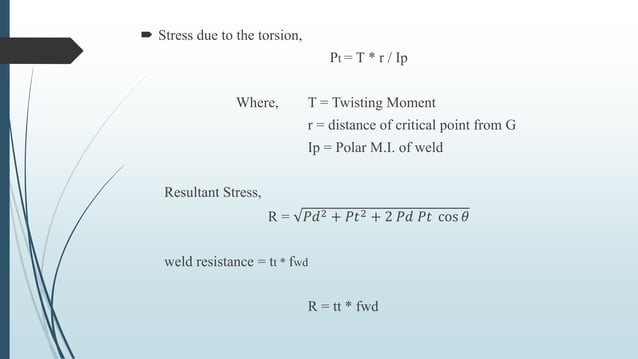 Eccentric Loading In Welded Connections | PPTX | Physics | Science