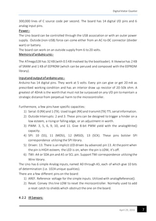 A Report on Bidirectional Visitor Counter using IR sensors and Arduino Uno R3 | DOCX
