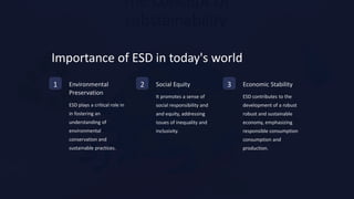 Characteristics of Education for Sustainable Development | PDF