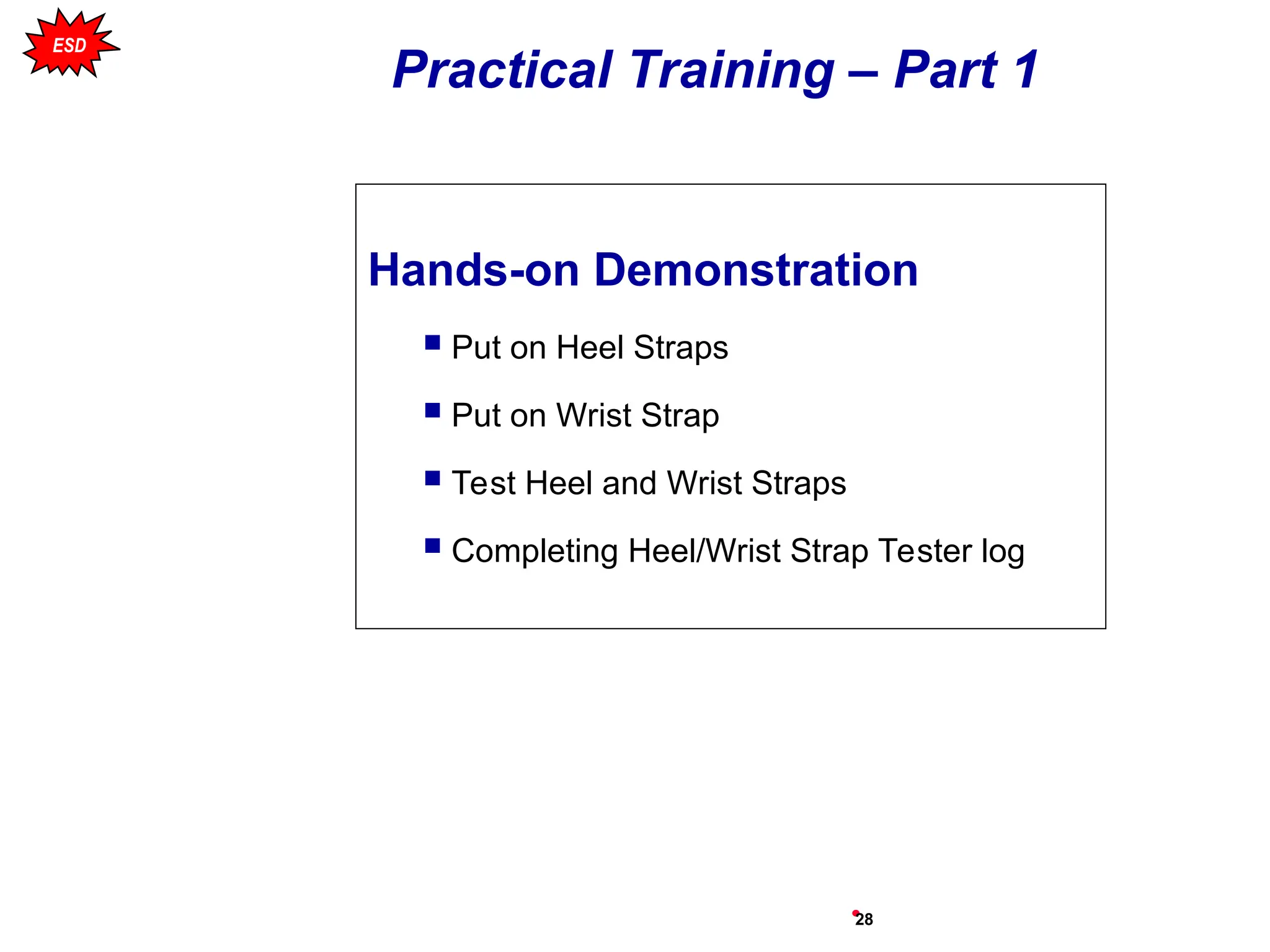 Electro static discharge (ESD) Safety & awareness training | PPT