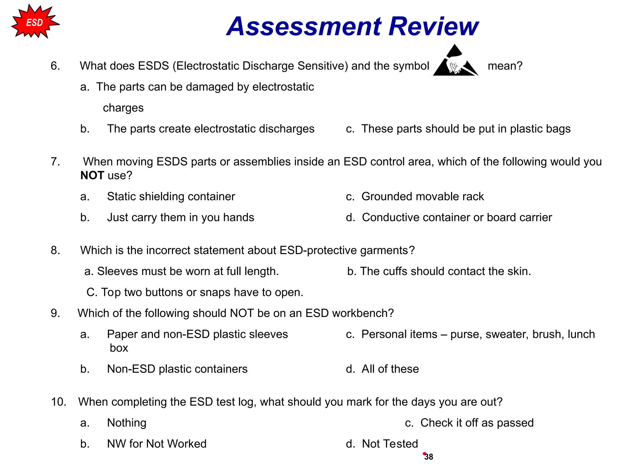 Electro static discharge (ESD) Safety & awareness training | PPT
