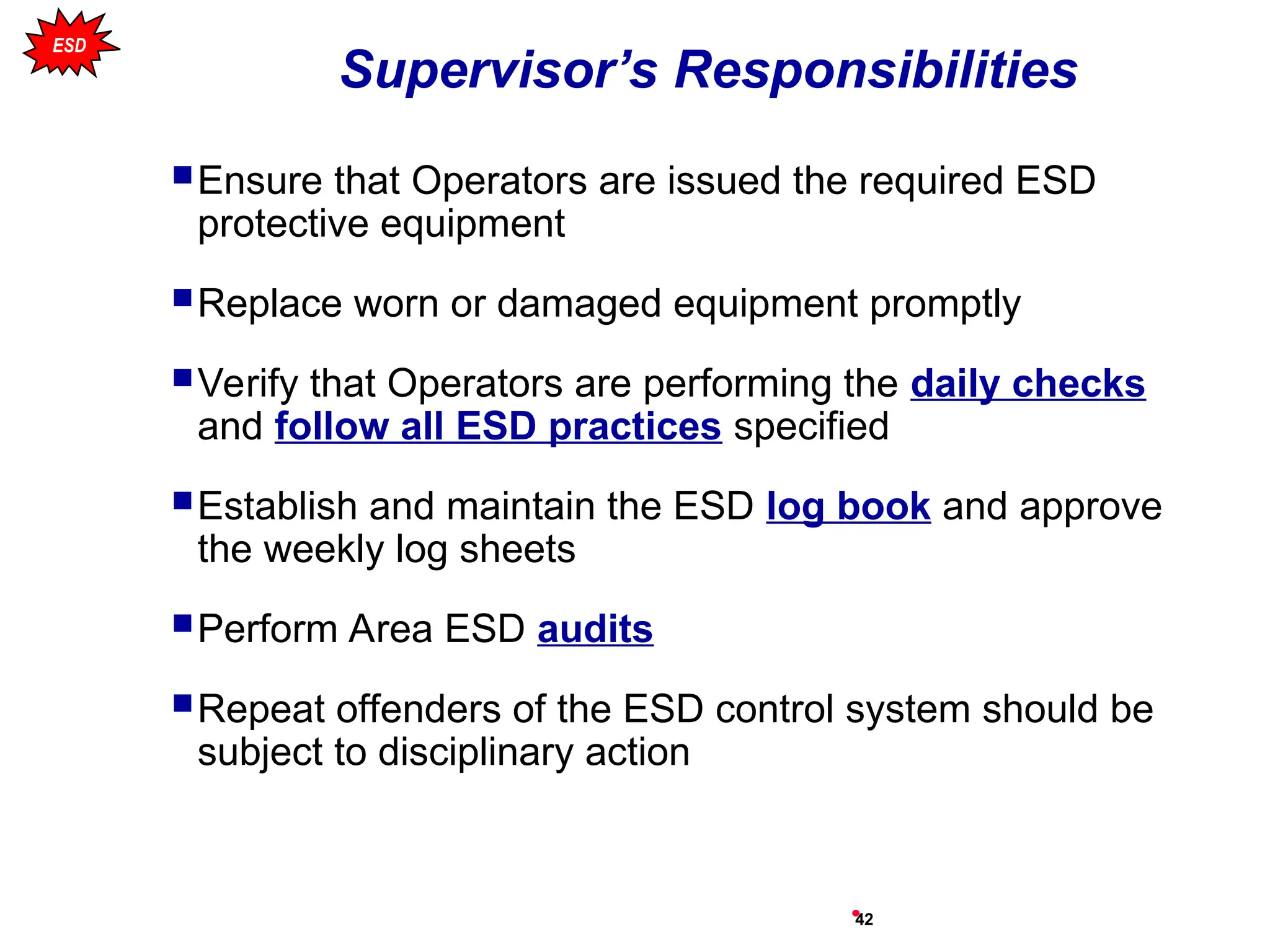 Electro static discharge (ESD) Safety & awareness training | PPT