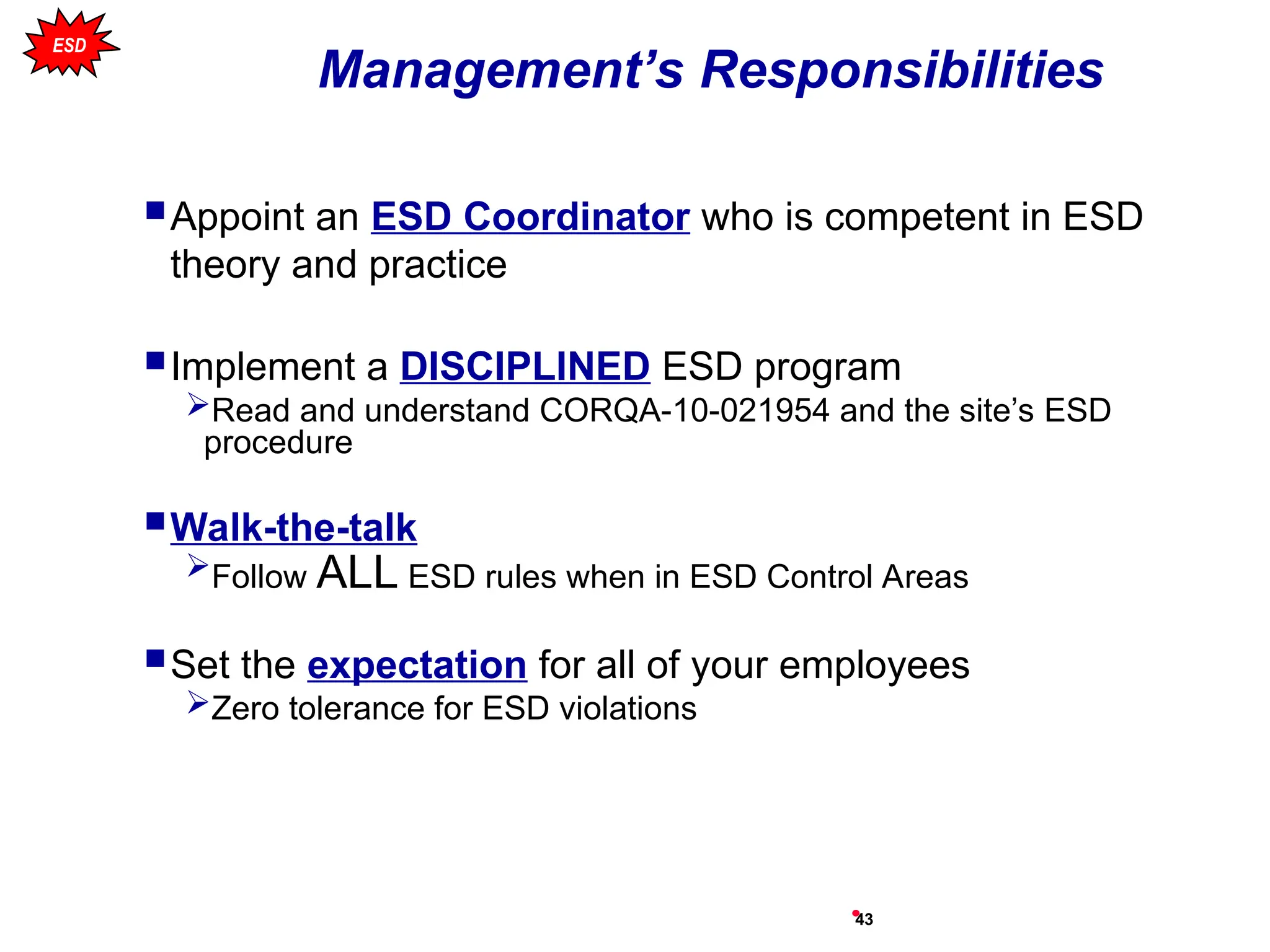 Electro static discharge (ESD) Safety & awareness training | PPT