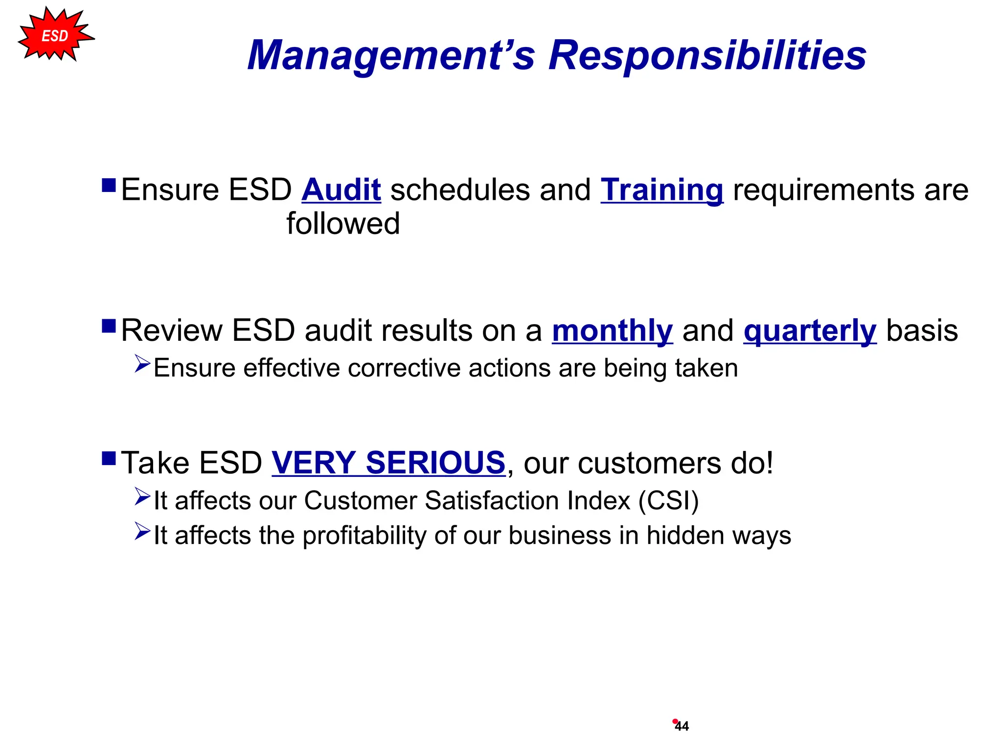 Electro static discharge (ESD) Safety & awareness training | PPT