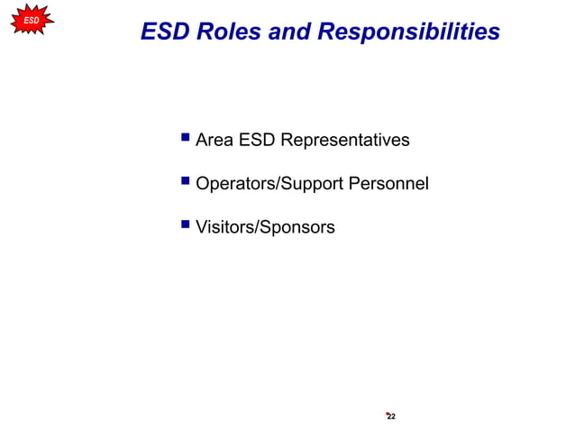 Electro static discharge (ESD) Safety & awareness training | PPT ...