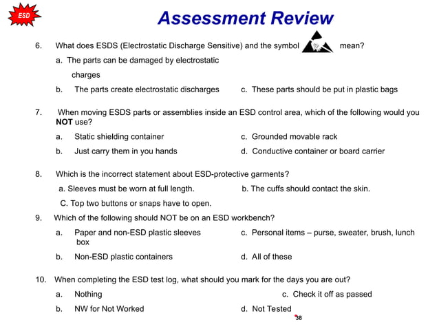 Electro static discharge (ESD) Safety & awareness training | PPT ...