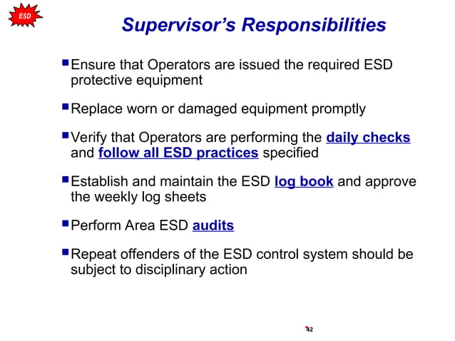Electro static discharge (ESD) Safety & awareness training | PPT ...