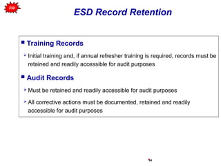 Electro static discharge (ESD) Safety & awareness training | PPT