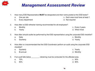 Electro static discharge (ESD) Safety & awareness training | PPT