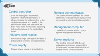 Esd turnstile gate system - Mairsturnstile.com