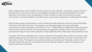 Esd turnstile gate system - Mairsturnstile.com