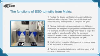 Esd turnstile gate system - Mairsturnstile.com