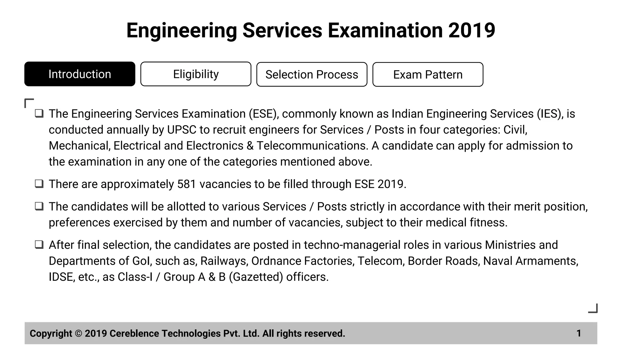 UPSC Engineering Services Examination - Introduction | PPT