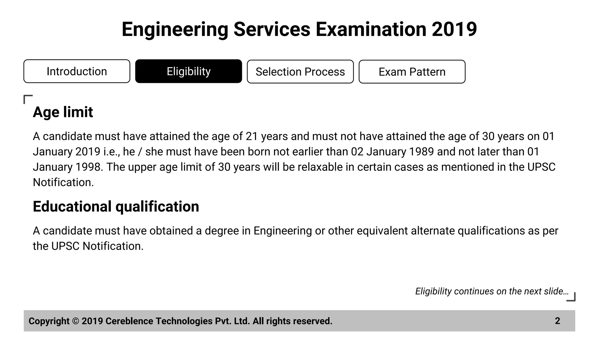 UPSC Engineering Services Examination - Introduction | PPT
