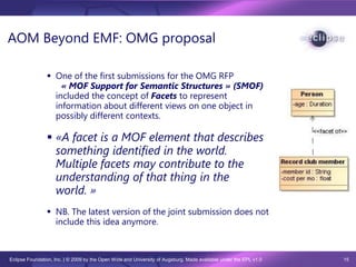 Eclipse Summit 2009 - Aspect Oriented Modeling | PDF