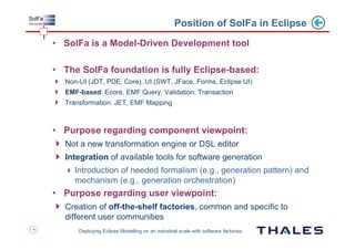 Eclipse Summit 2008 - Thales - SolFa | PPT