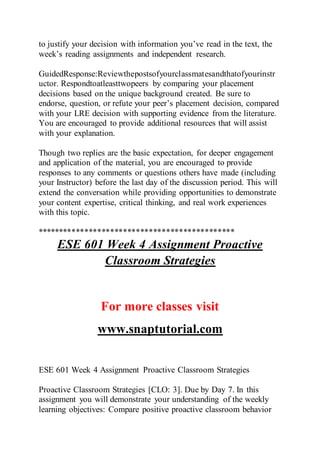 ESE 601 Effective Communication - snaptutorial.com