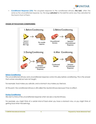 ESEB3293_Lesson_2_Topic_2_Classical Conditioning and Learning | PDF