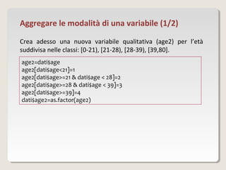 Statistica esplorativa - Esercitazione in R | PPT | Databases ...