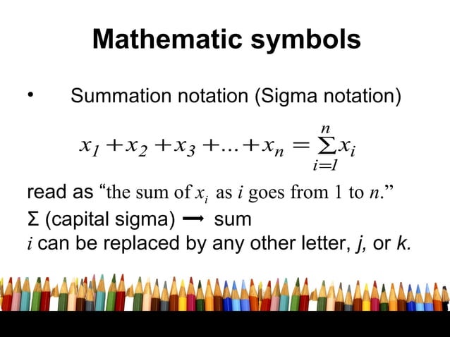 Mathematic symbols & Progression | PPT
