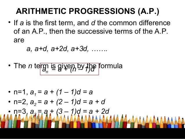 Mathematic symbols & Progression