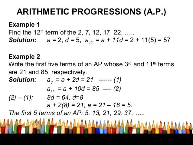 Mathematic symbols & Progression