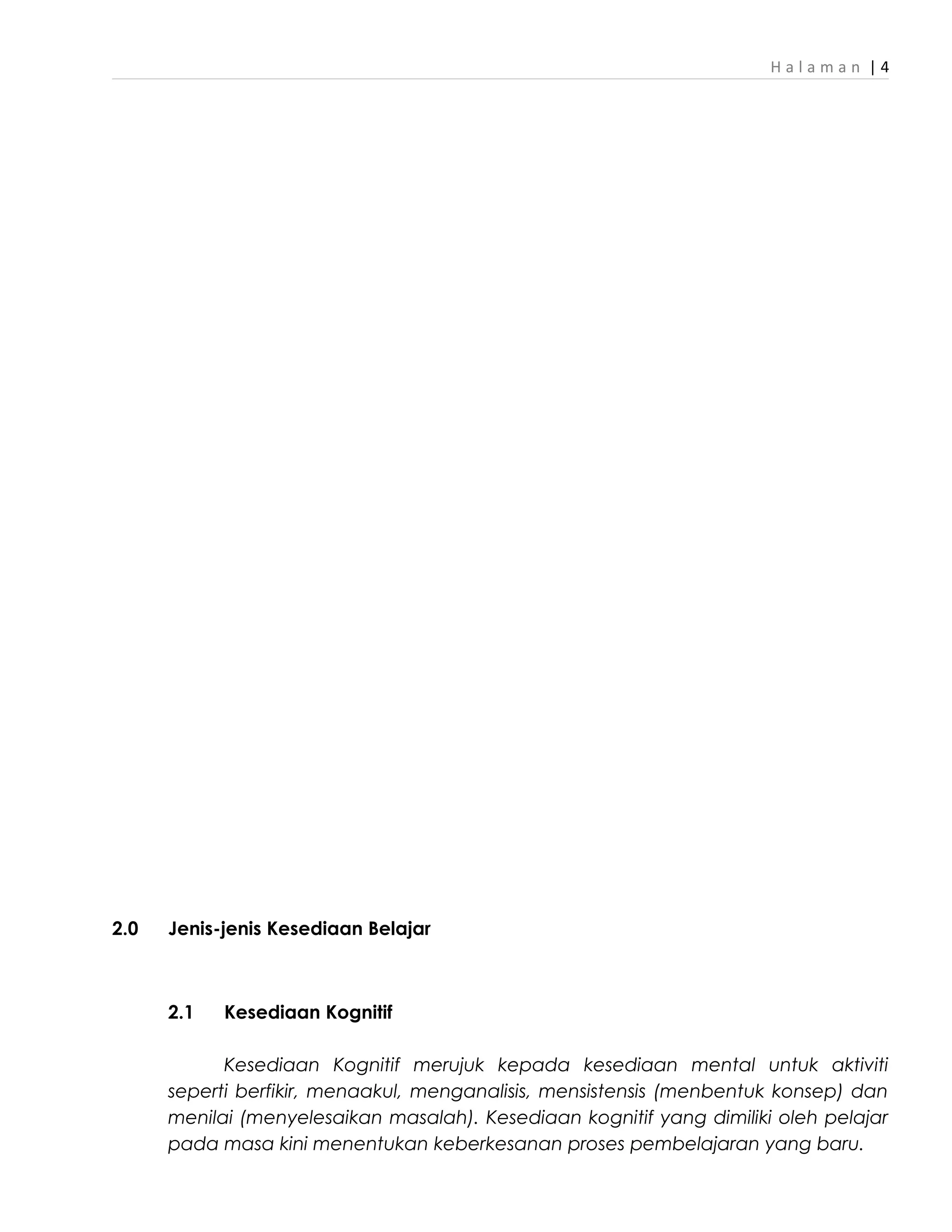 Kesediaan Belajar (Maksud, Jenis2, Faktor2 Mempengaruhi, Implikasi terhadap PnP) | DOC