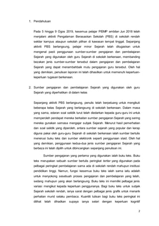 Perbezaan penggunaan sumber bertulis dan elektronik di dalam pdp | DOCX