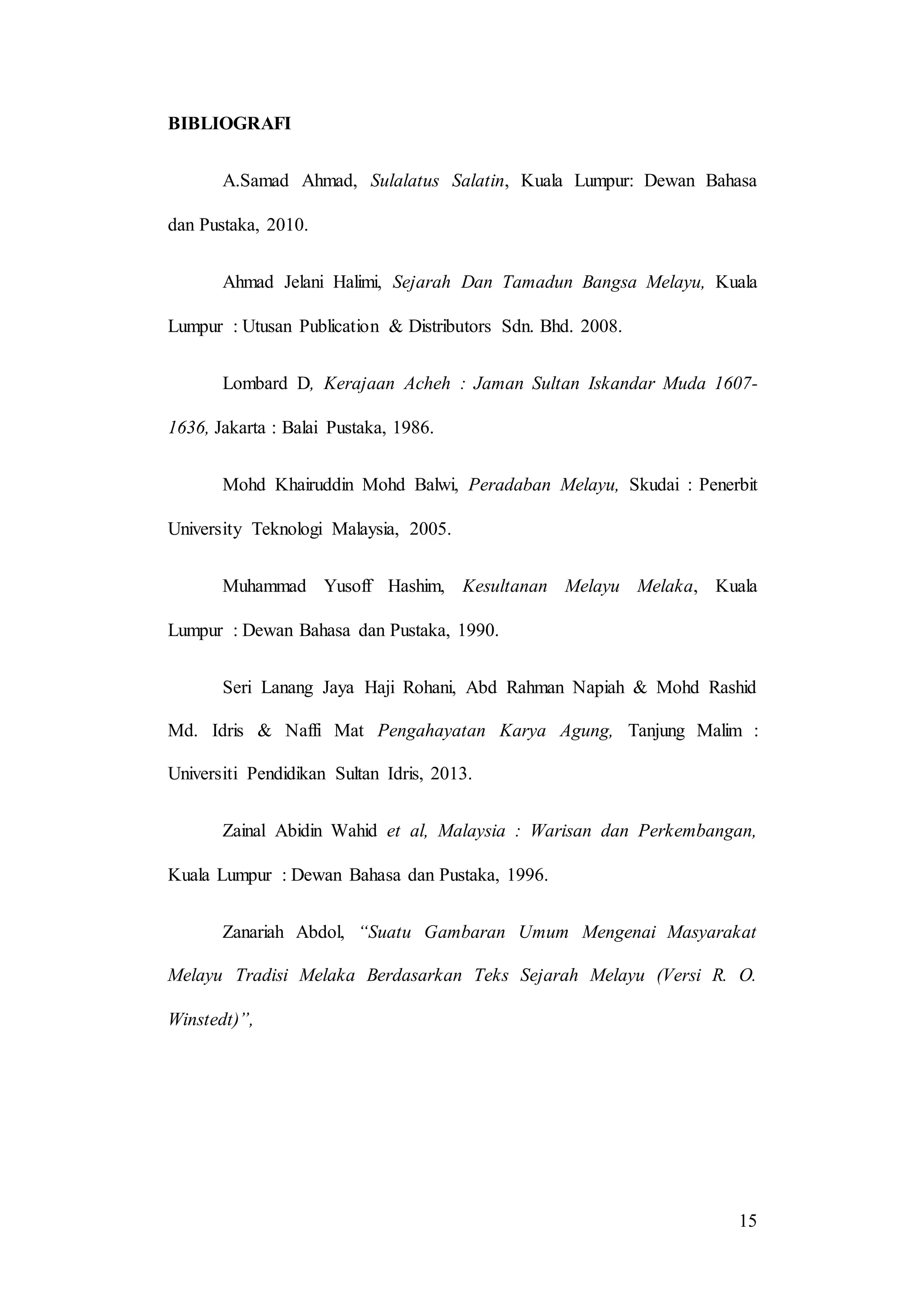 Esei kebudayaan melayu | DOCX