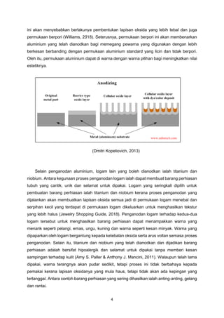 SCES3163 Esei Kegunaan Elektrolisis: Pengekstrakan Logam & Penganodan | PDF